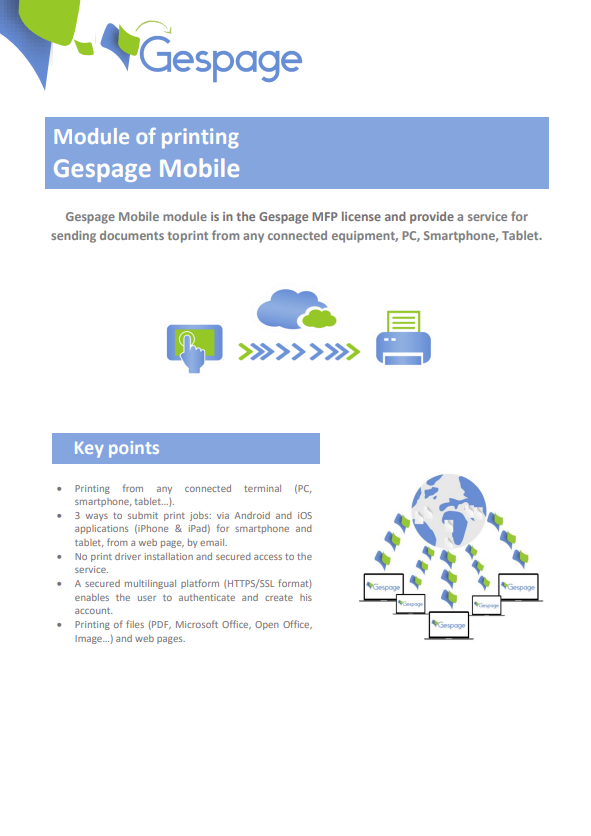 Gespage Mobile Module documentation • Gespage
