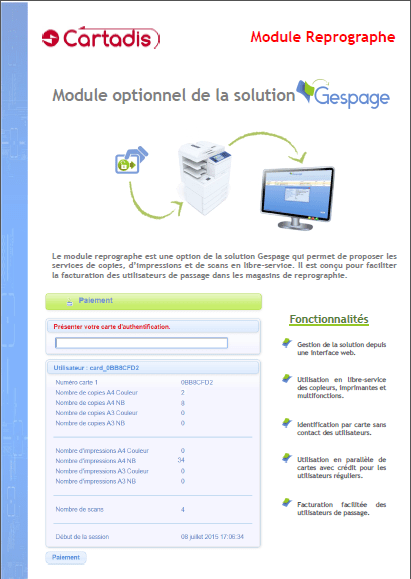 Copy Shop Module documentation • Gespage